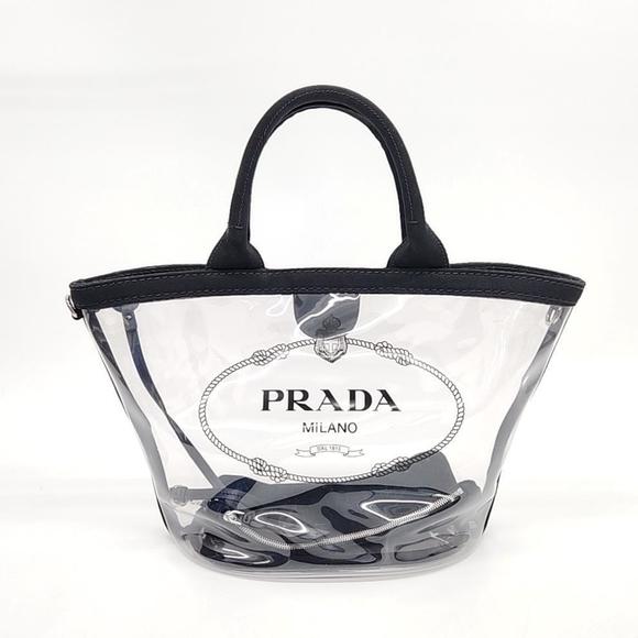 Prada | Bags | Prada Pvc Tote Convertible Shoulder Bag | Poshmark